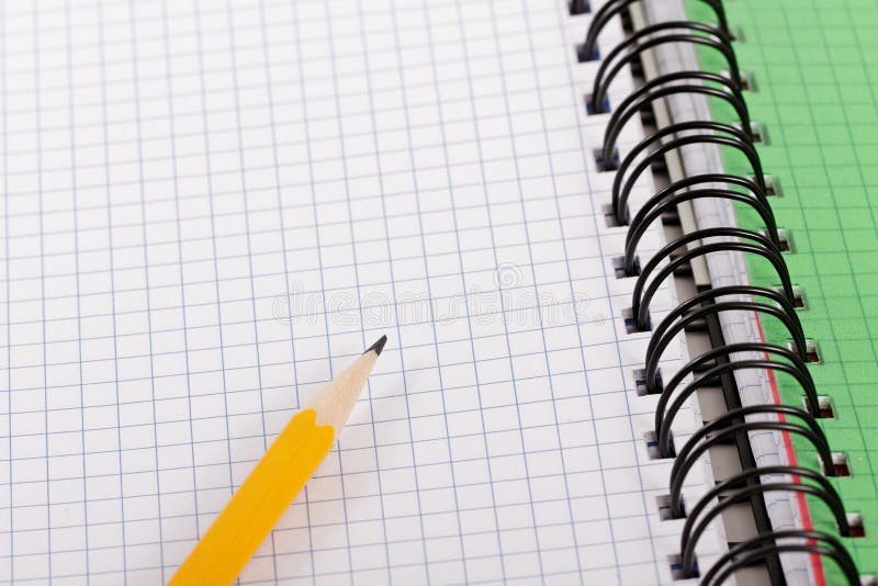 Pencil and notebook. stock photo. Image of homework, education - 20824156
