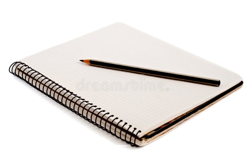 Pencil and notebook stock photo. Image of black, paper - 24293872