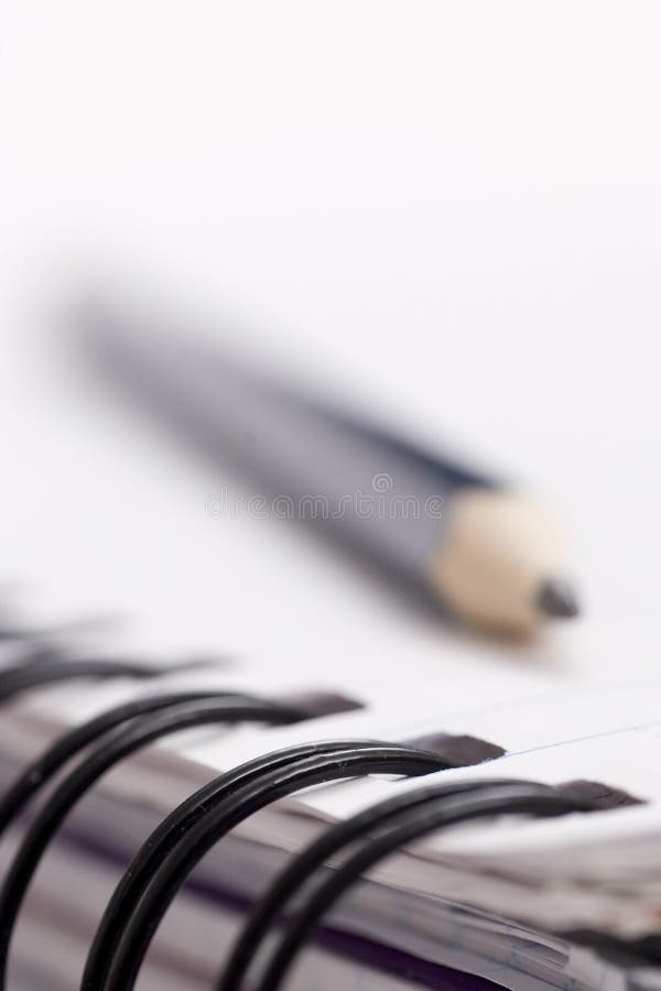 Pencil on notebook stock photo. Image of paperwork, note - 2600774