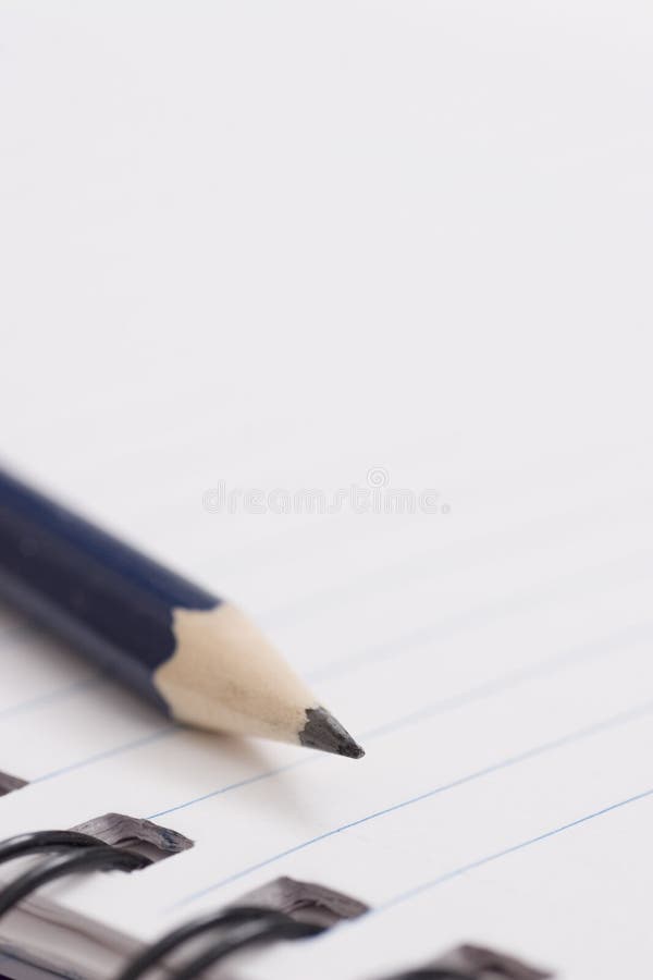 Pencil on notebook stock image. Image of checklist, supply - 2600791