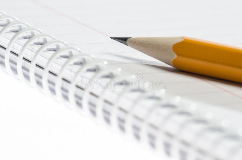 Pencil and notebook stock image. Image of page, binder - 26507647