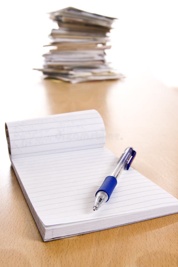 Pencil and notebook stock image. Image of white, pile - 7580267