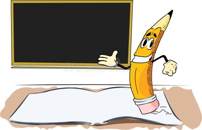 Cartoon Pencil Notebook Stock Illustrations – 25,698 Cartoon Pencil ...