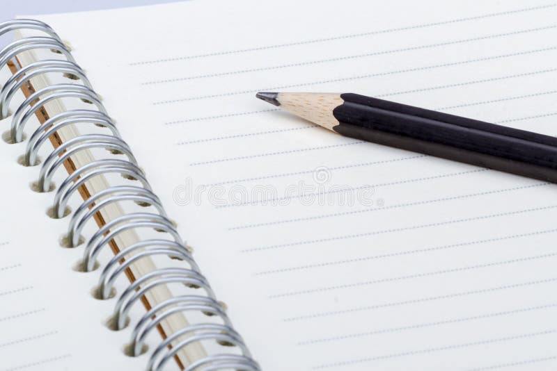 Pencil on Notebook Close Up Shoot Stock Photo - Image of notebook, memo ...