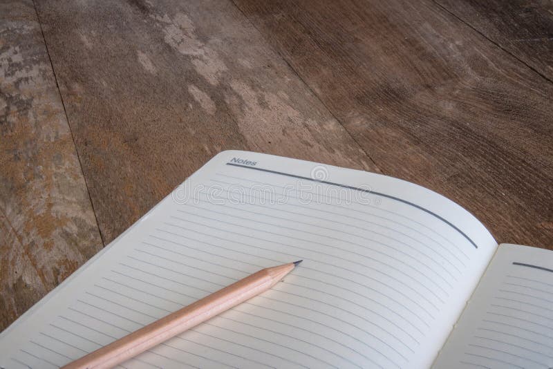A notebook on the desk stock photo. Image of stationery - 133978502