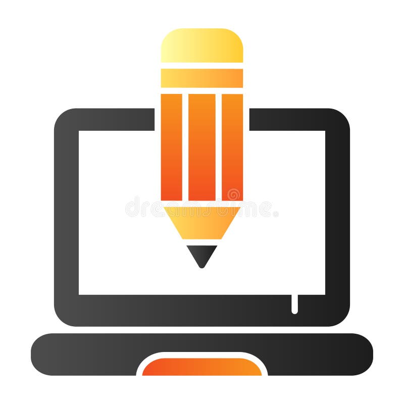 Pencil and Notebook Flat Icon. Creative Profession Color Icons in ...