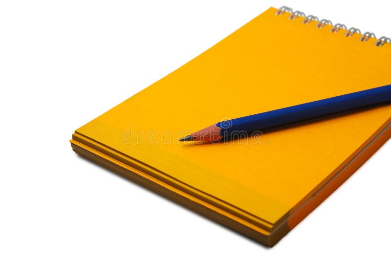 Pencil on a Notebook Isolated Stock Image - Image of note, personal ...