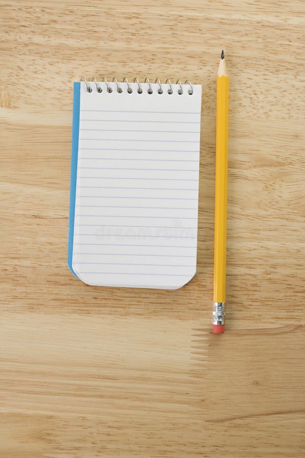 Pencil and notepad. stock photo. Image of supplies, life - 2425630
