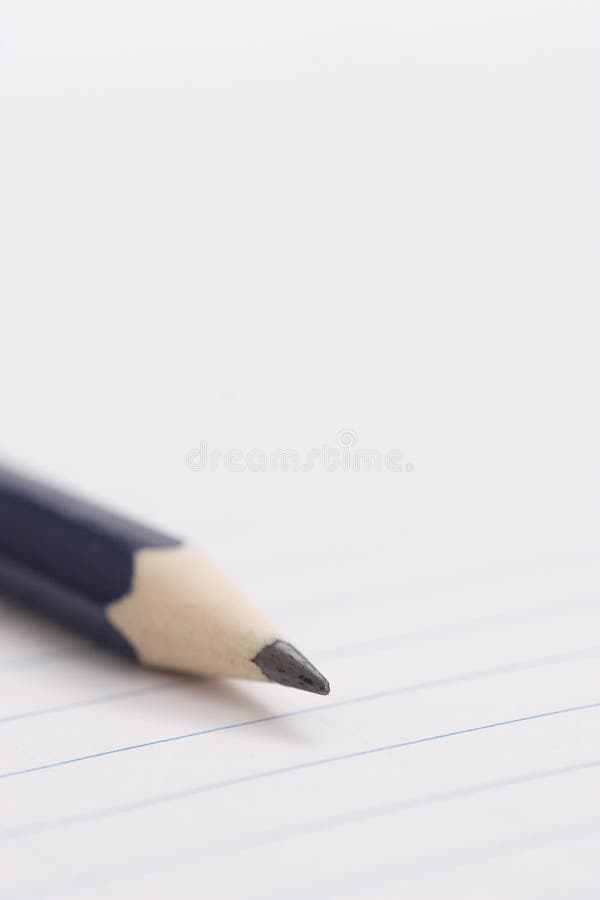 Pencil on notepad stock image. Image of white, post, blank - 2600743