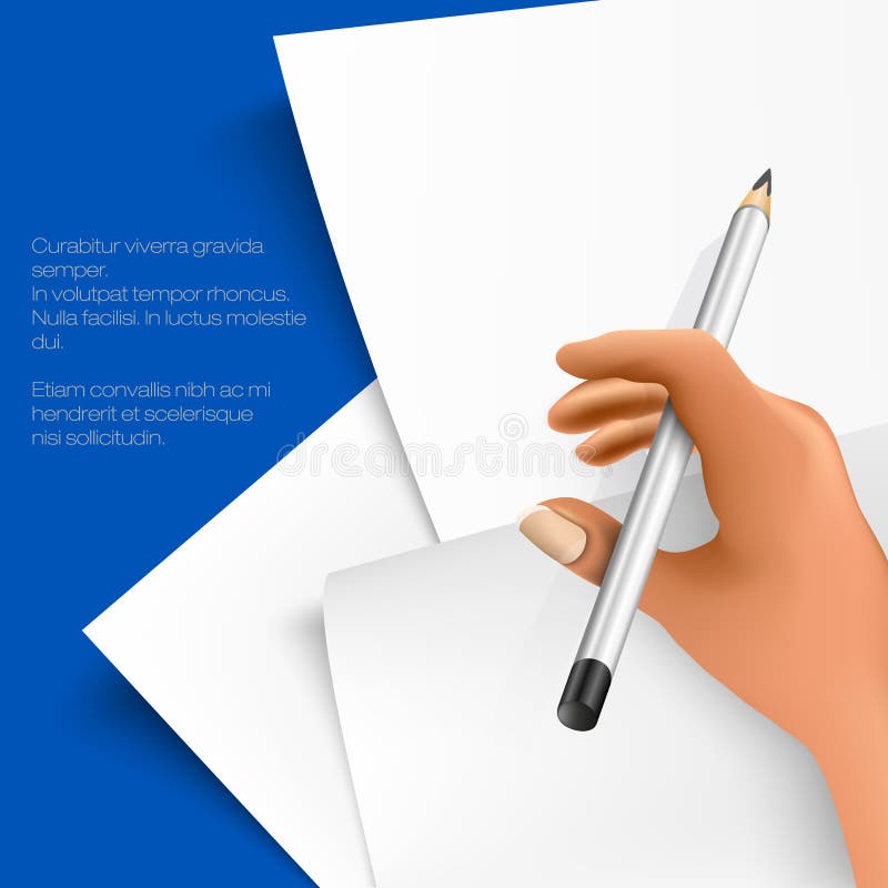 Pencil and notepad stock vector. Illustration of drawing - 41380108