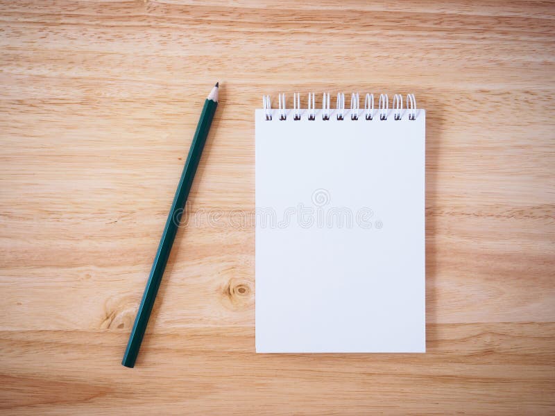 Pencil and Notepad on the Wooden Desk Stock Photo - Image of office ...