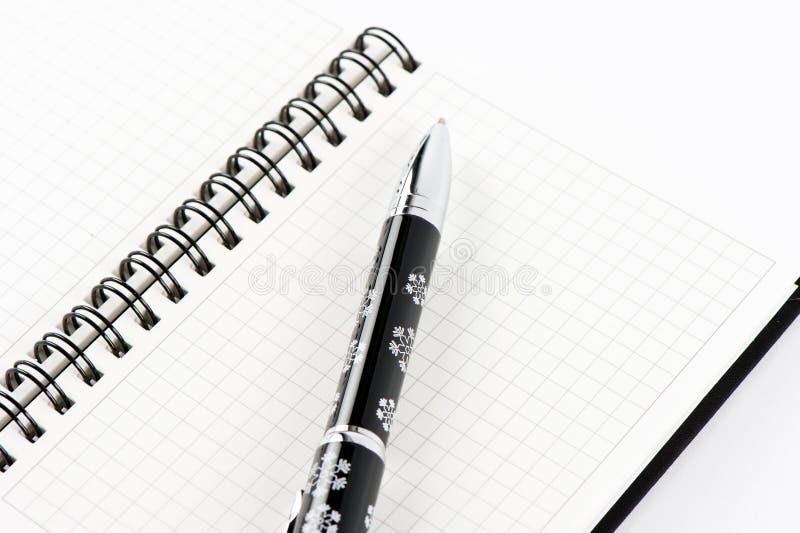 Pencil on open note book stock image. Image of business - 18815941