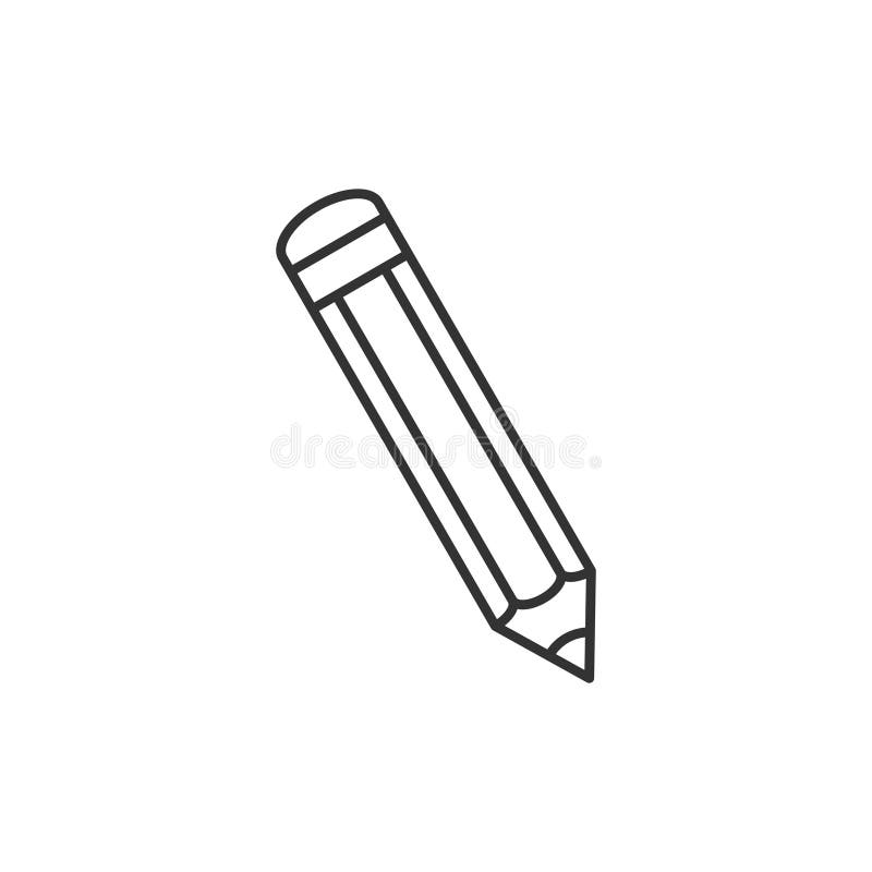 Pencil outline icon stock vector. Illustration of office - 108003508
