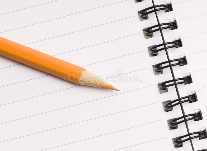 Pencil & Paper stock image. Image of focus, orange - 12414077