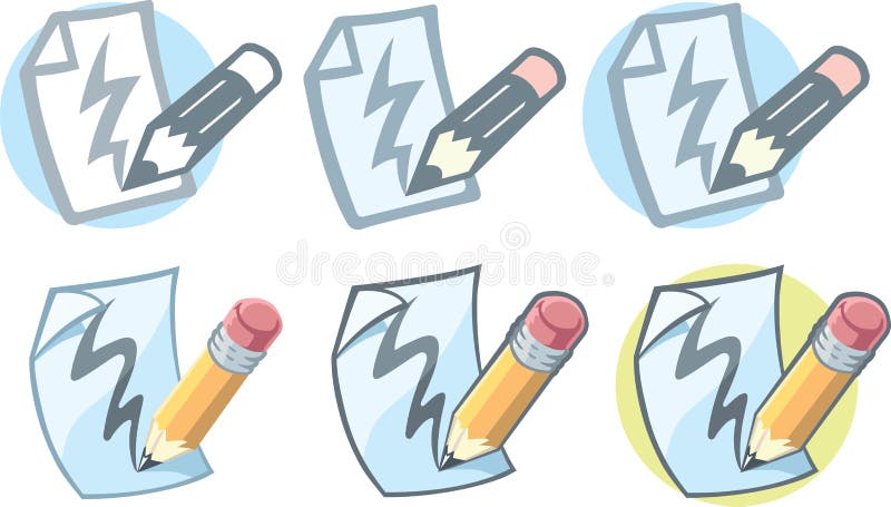 Pencil paper icon stock vector. Illustration of lead - 32916303