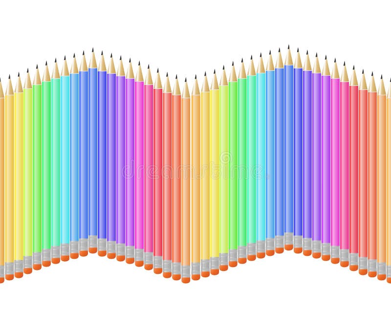 Pencil pattern seamless stock vector. Illustration of spectrum - 28628175