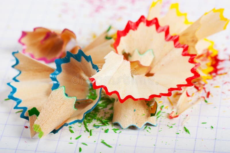Pencil peels stock photo. Image of peel, colored, crayon - 21848314