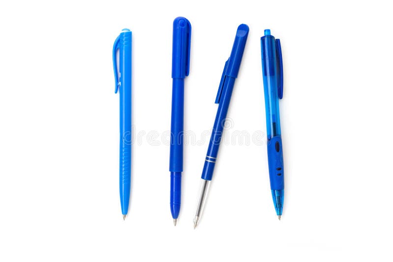 Pencil and Pen Collection Isolated on White Stock Image - Image of ...