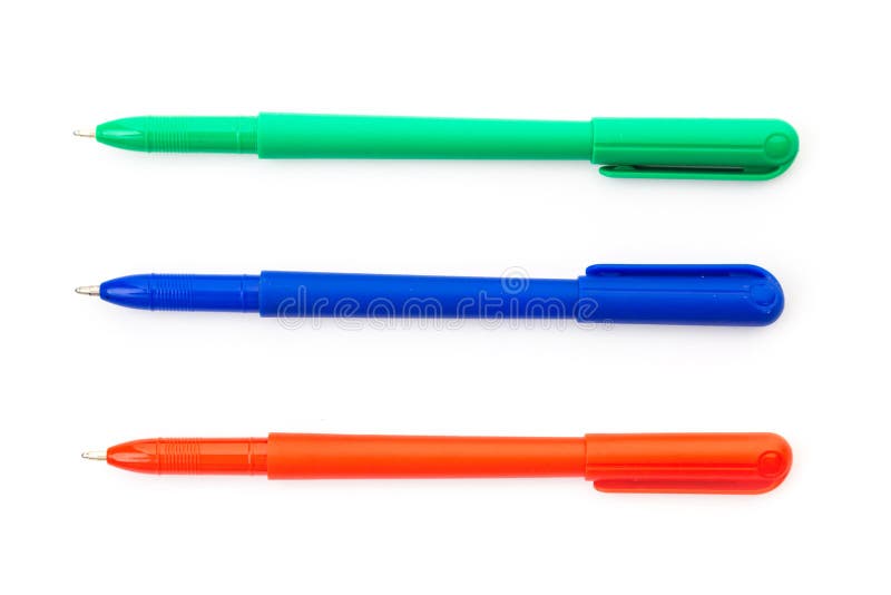 Pencil and Pen Collection Isolated on White Stock Photo - Image of ...