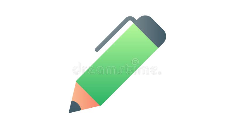 Pencil Pen Write Single Isolated Icon with Smooth Style Stock ...