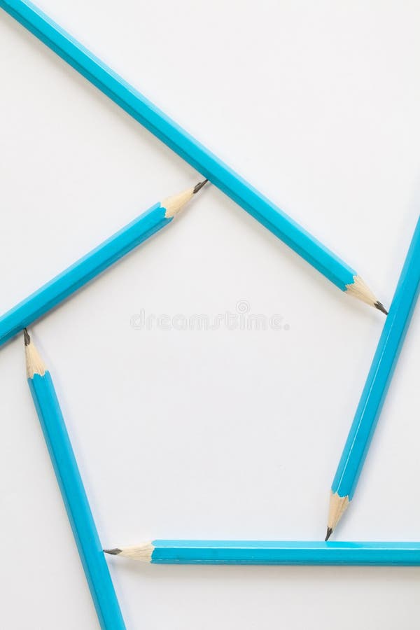 Pencil Pentagon stock image. Image of sharp, design, white - 20816841