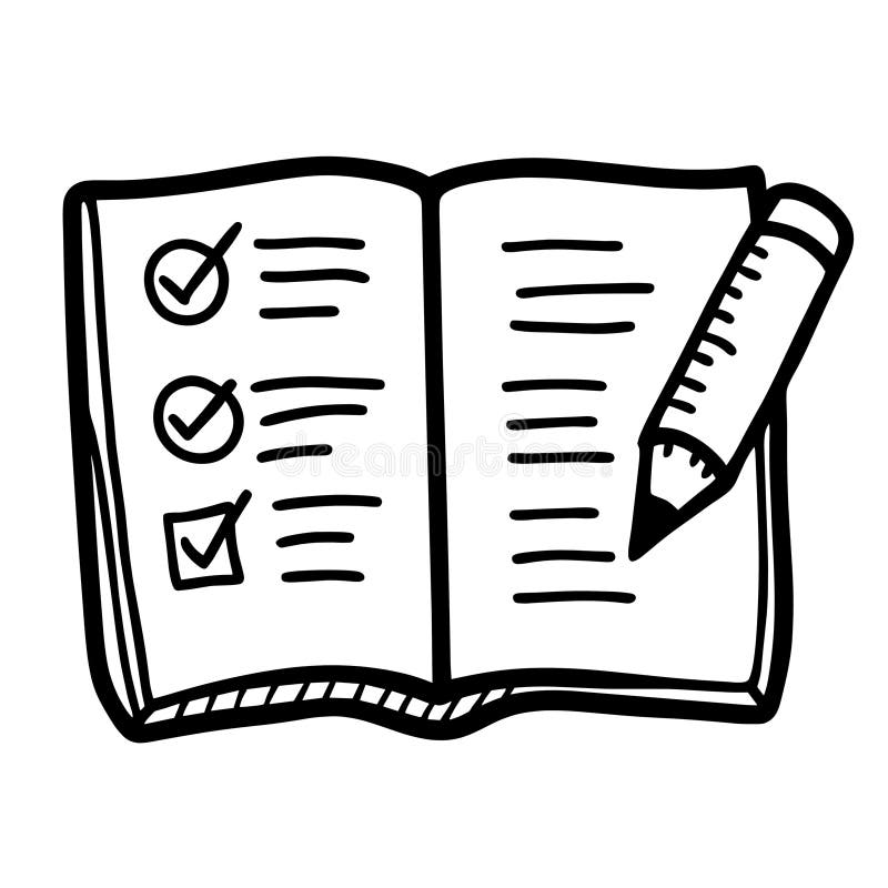 A Pencil is on a Piece of Paper with a Check Mark on it Stock Image ...