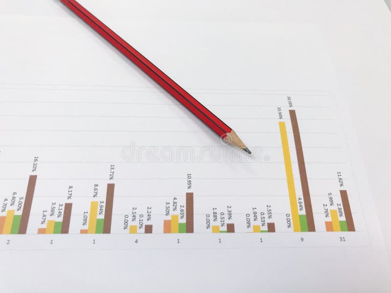 Business Graph Analysis on the White Paper Concept Stock Image - Image ...