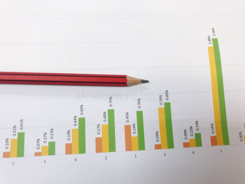 Business Graph Analysis on the White Paper Concept Stock Photo - Image ...