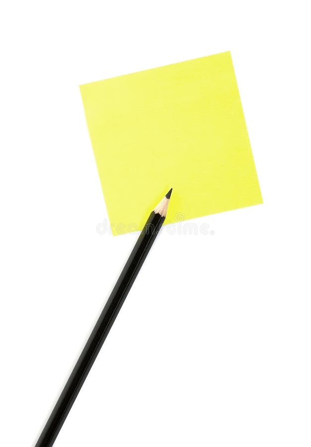 Pencil and post-it stock photo. Image of drawing, organizer - 11492458