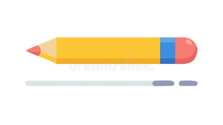 Pencil with Progress Bar, Writing, Learning, Task Completion, Vector ...
