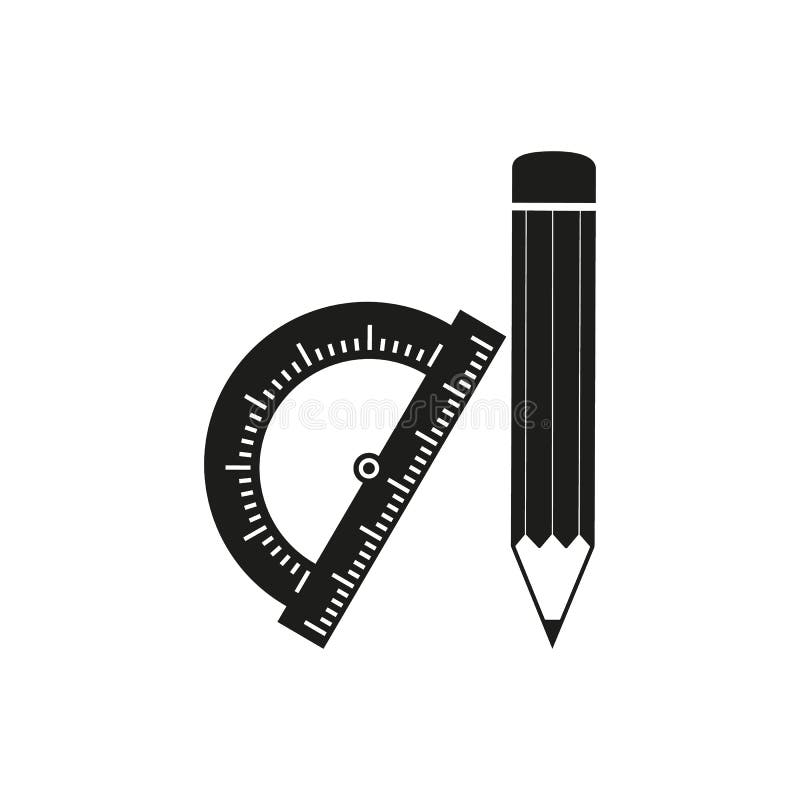 Protractor school icon stock vector. Illustration of abstract - 108896683