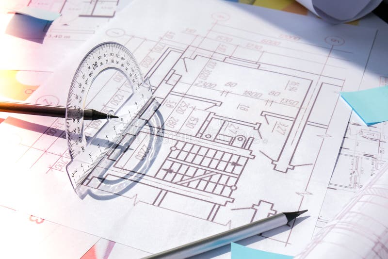 Pencil and a protractor stock photo. Image of pencil, build - 897776