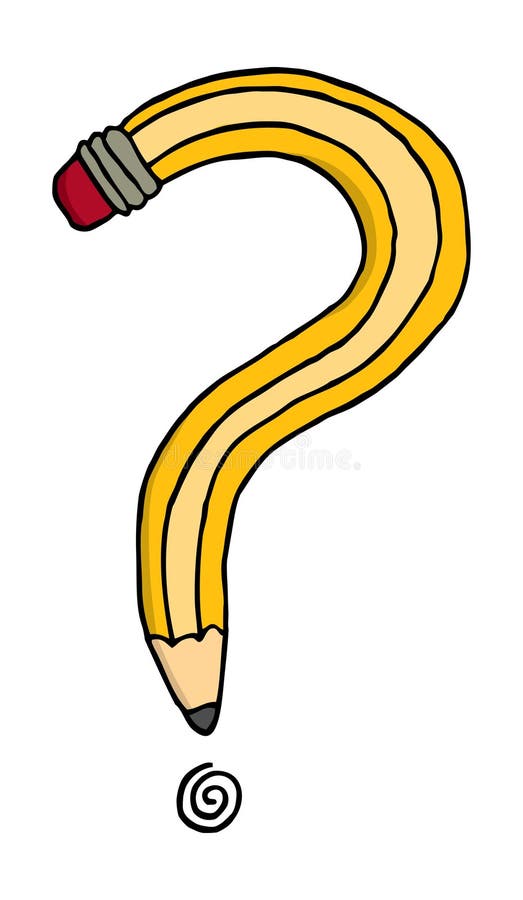 Pencil question mark stock illustration. Illustration of marker - 30869105