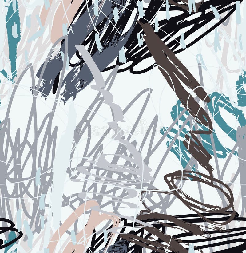 Pencil Random Kids Drawing with Dots and Strokes Stock Vector ...