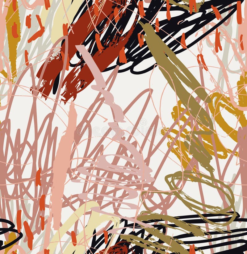 Pencil Random Kids Drawing with Dots and Strokes Stock Vector ...