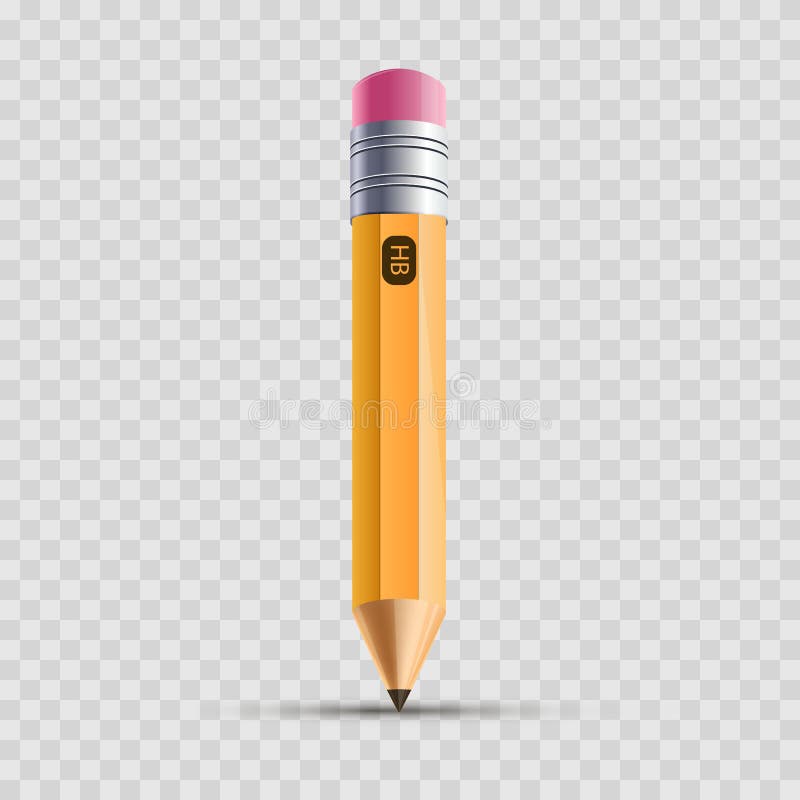 Pencil. Realistic 3d Pencil Icon Stock Vector - Illustration of work ...