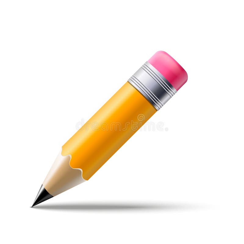 Small Pencil Flat Icon Isolated on White Stock Vector - Illustration of ...