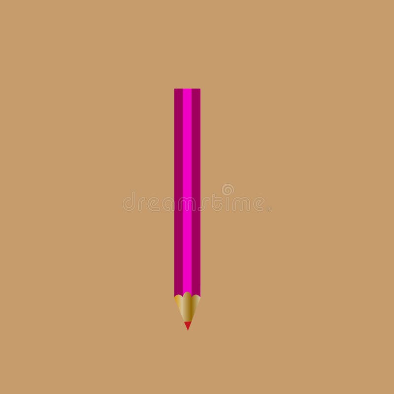 Pencil, red stock illustration. Illustration of draw - 88840034