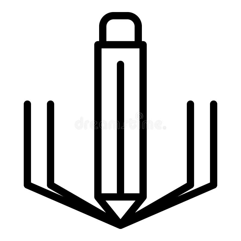 Pencil Redesign Icon, Outline Style Stock Vector - Illustration of sign ...
