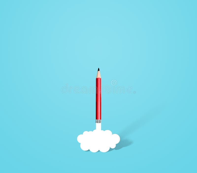 Pencil Rocket with Smoke, Idea and Innovation Stock Photo - Image of ...