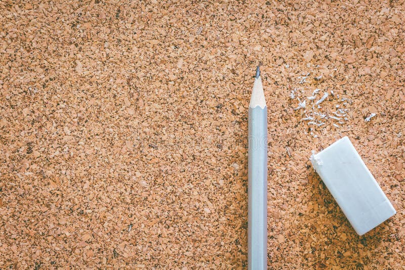 Eraser on cork board stock image. Image of supplies - 174779713