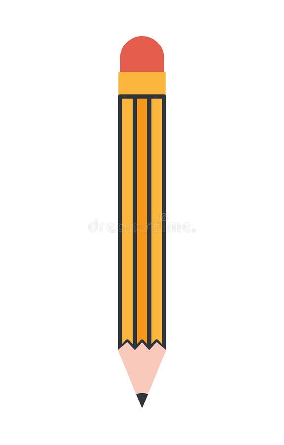 Pencil with rubber stock vector. Illustration of design - 215951056