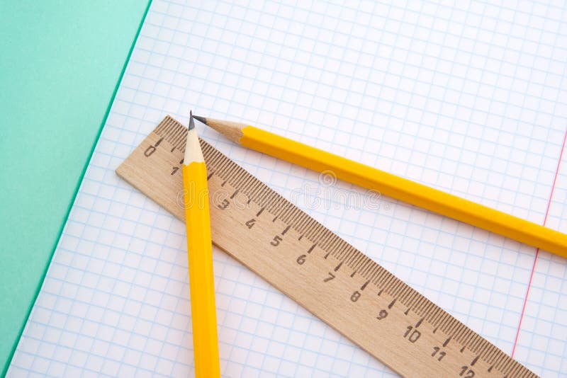 Ruler and pencil stock photo. Image of construction, symbol - 13380582