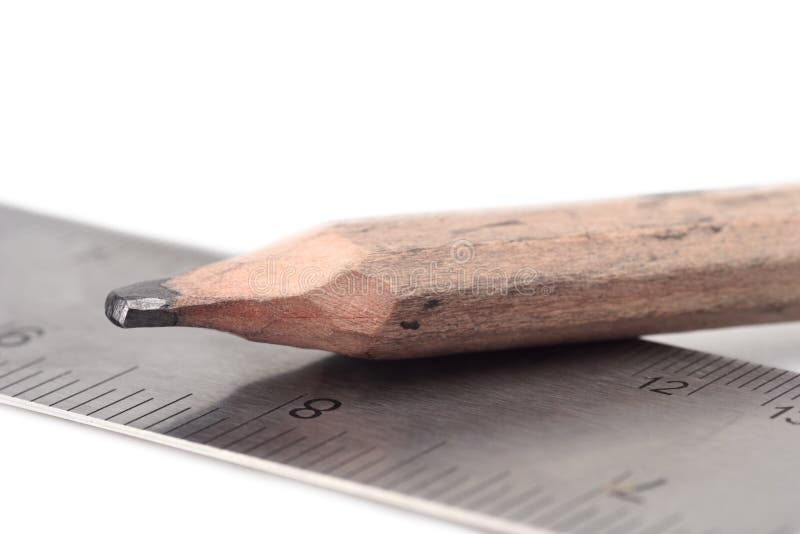 Pencil and ruler stock photo. Image of centimeter, straight - 4944408
