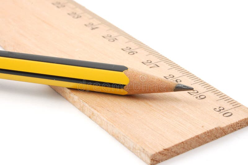 Pencil And Ruler Stock Image Image Of Pencil Drawing 9877145