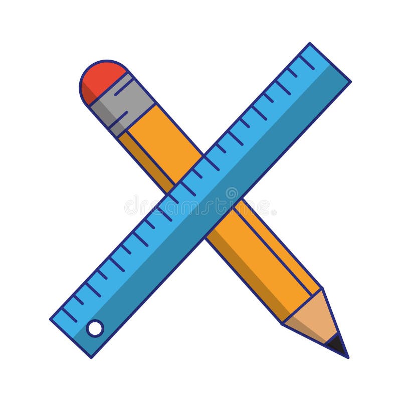 Pencil Writing Utensil Wood Outline Stock Vector - Illustration of ...