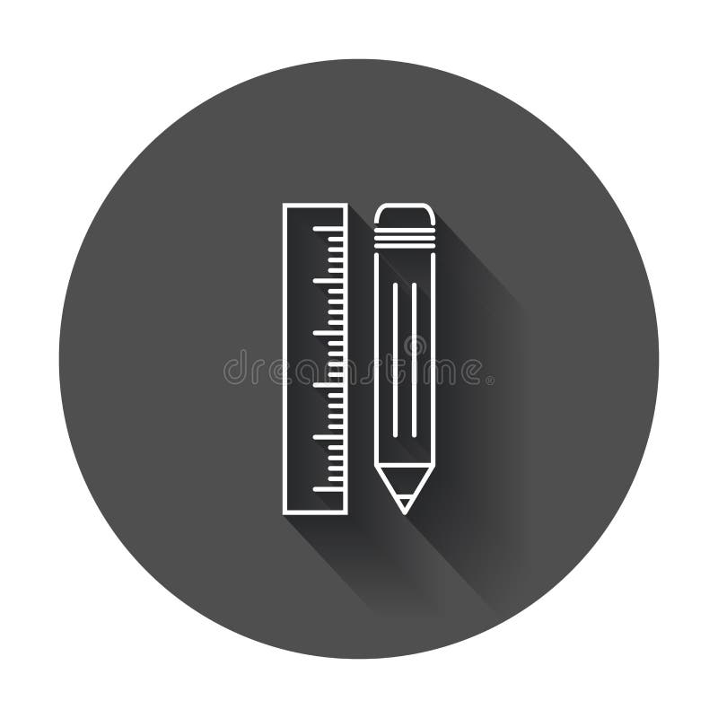 Pencil with Ruler Icon. Ruler Meter Vector Illustration Stock Vector ...