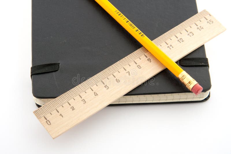Pencil and ruler stock image. Image of accessories, measurement - 49932695