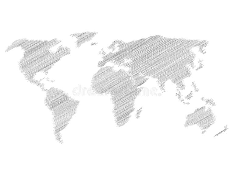 World Map Drawing Pencil Sketch Stock Illustrations – 1,030 World Map ...