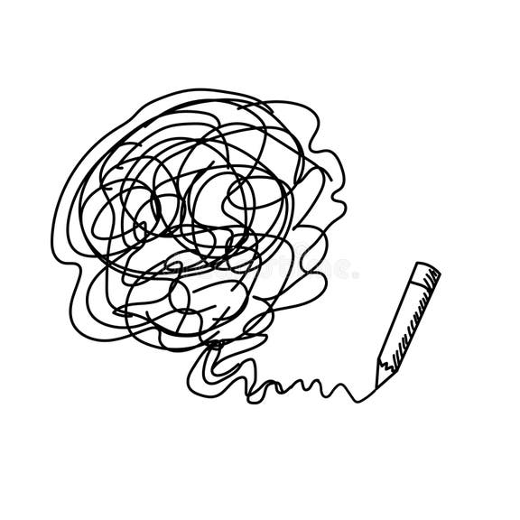 Pencil Scribble Vector Drawing Stock Vector - Illustration of design ...